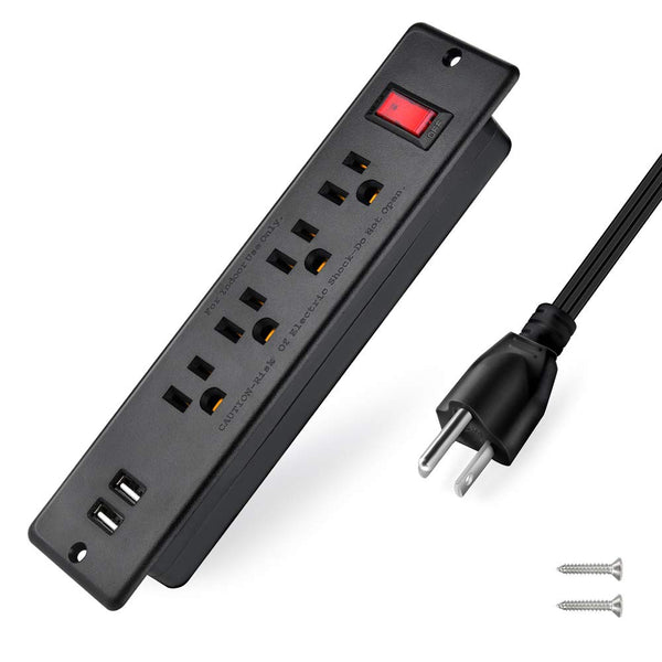 USB Power Strip Recessed Power Socket Mountable Outlet Extender – 4 ...