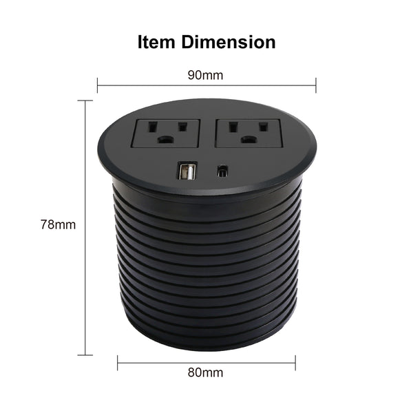 Power Grommet USB C Ports for Desk,20W PD Fast Charge Desktop Power Ba ...